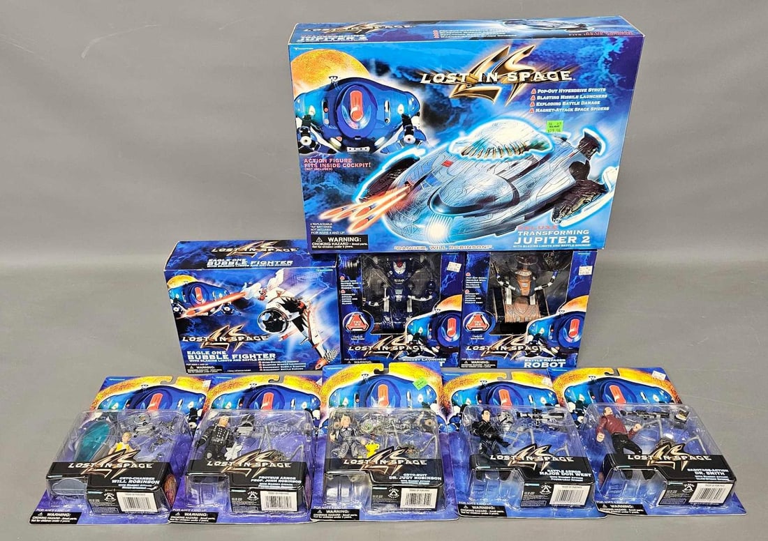 Group Of Trendmasters Lost In Space Action Figures And Ships In ...