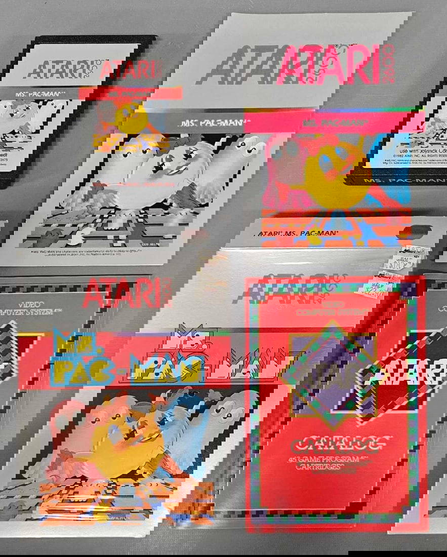 Atari 2600 Ms. Pac-man Game Cartridge With Original Box And Instruction ...