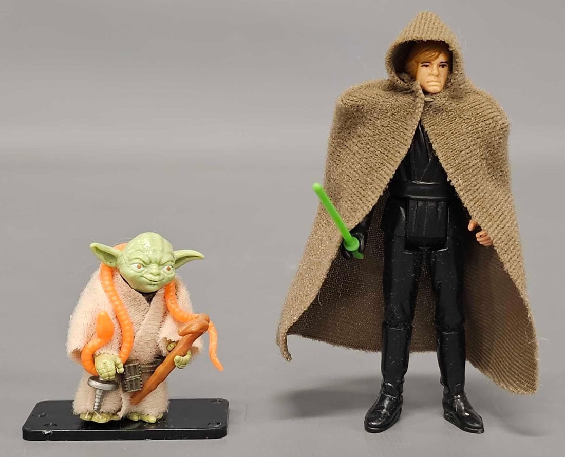 Kenner Star Wars Esb Yoda And Rotj Luke Skywalker Jedi Knight Auction