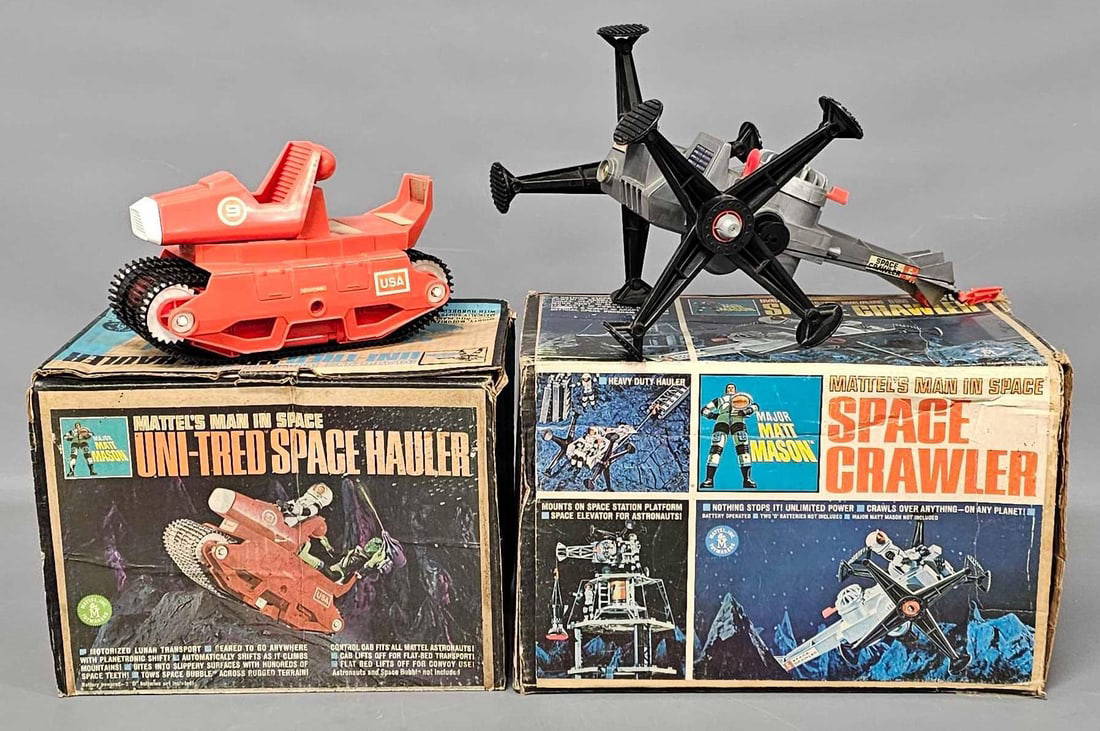 Mattel Major Matt Mason Space Crawler And Uni-tred In Original Boxes ...