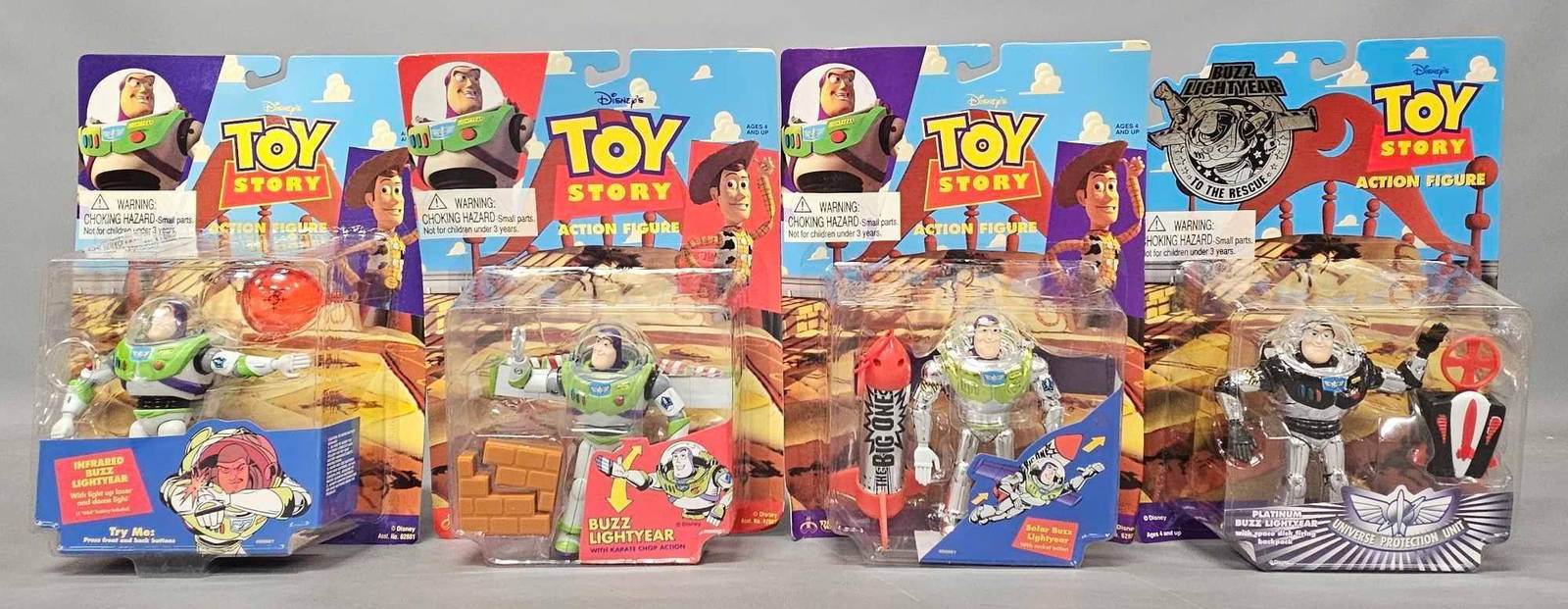 Four Different Thinkway Toy Story Buzz Lightyear Action Figures On ...