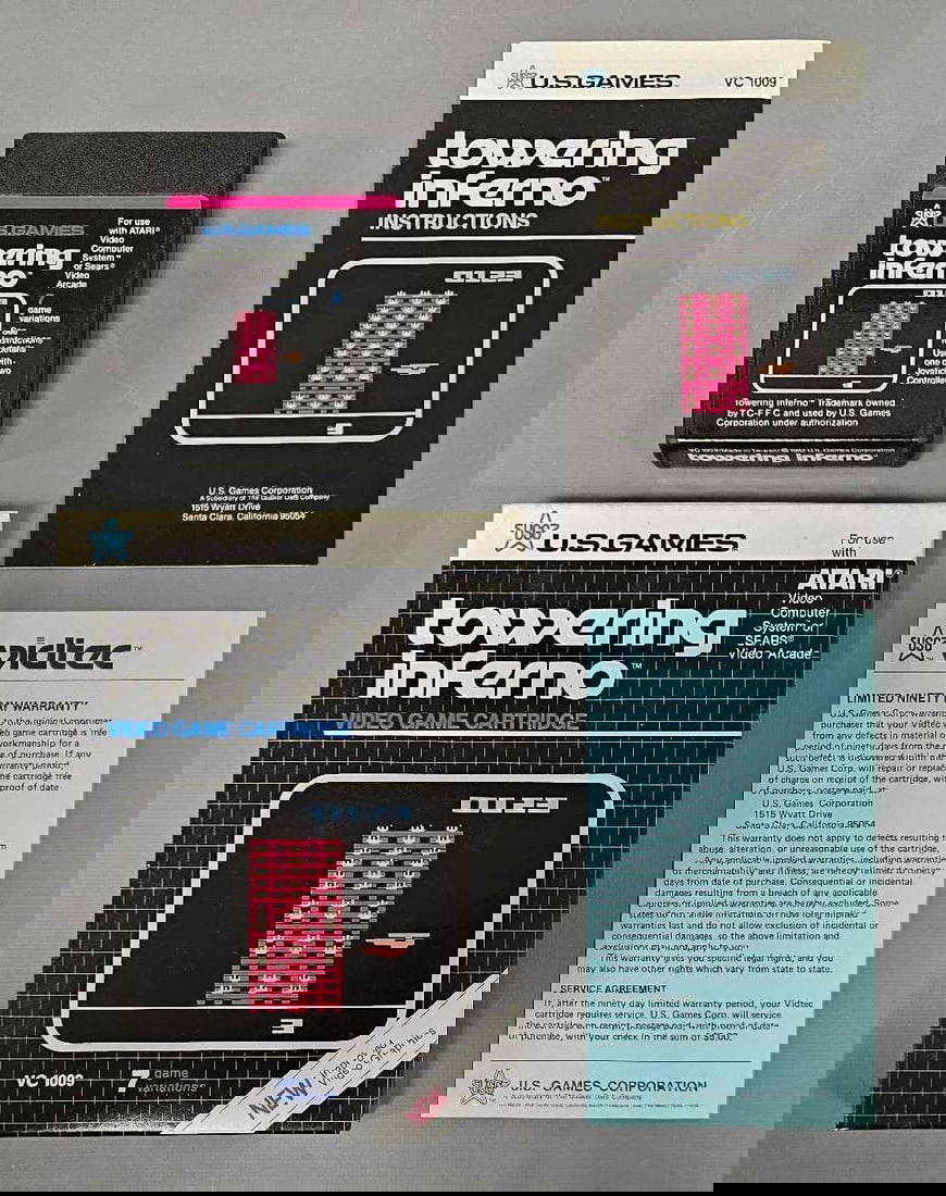 Us Games Towering Inferno Atari 2600 Game Cartridge With Original Box ...