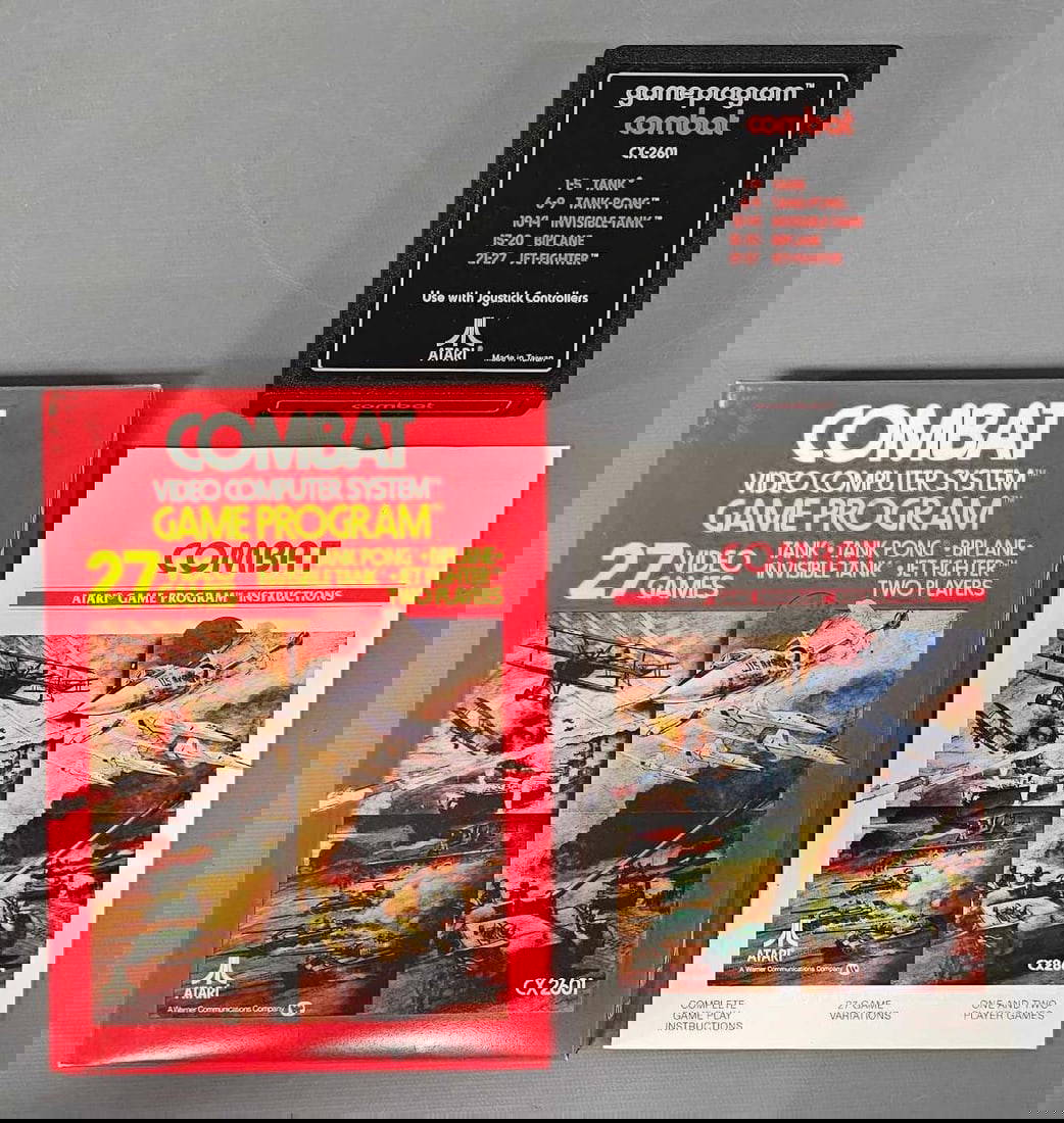 Atari 2600 Combat Game Cartridge With Original Box And Instruction ...