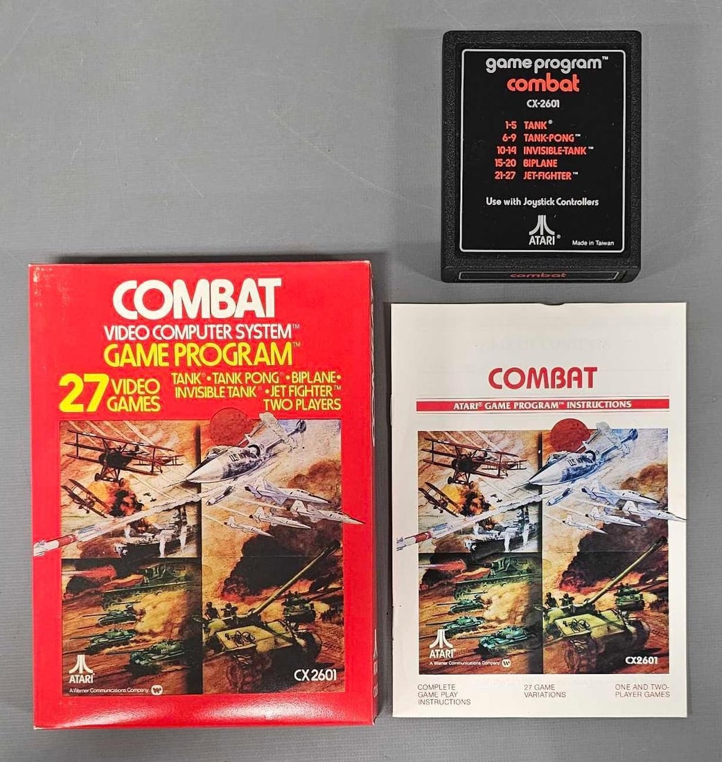Atari 2600 Combat Game Cartridge With Original Box And Instruction ...