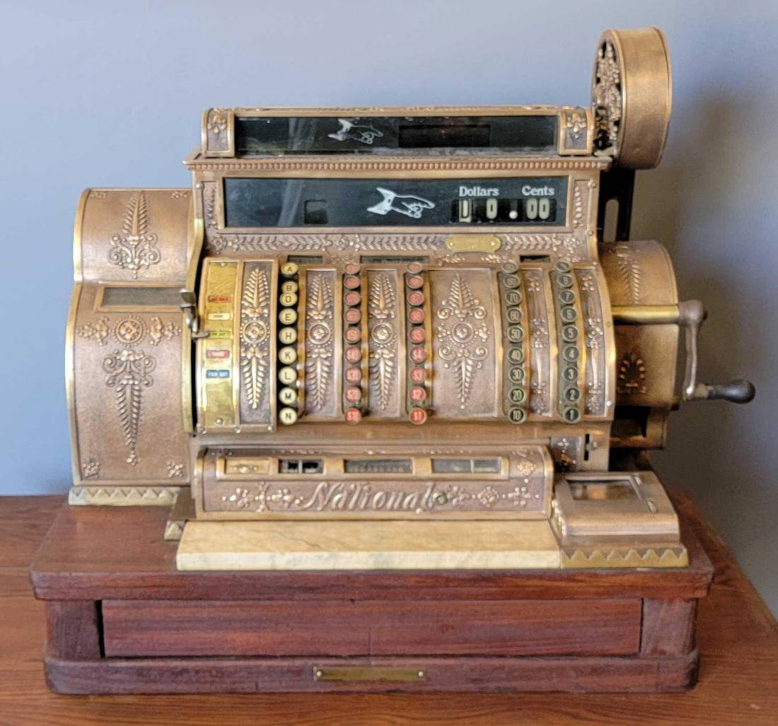 Antique Brass National Cash Register Auction