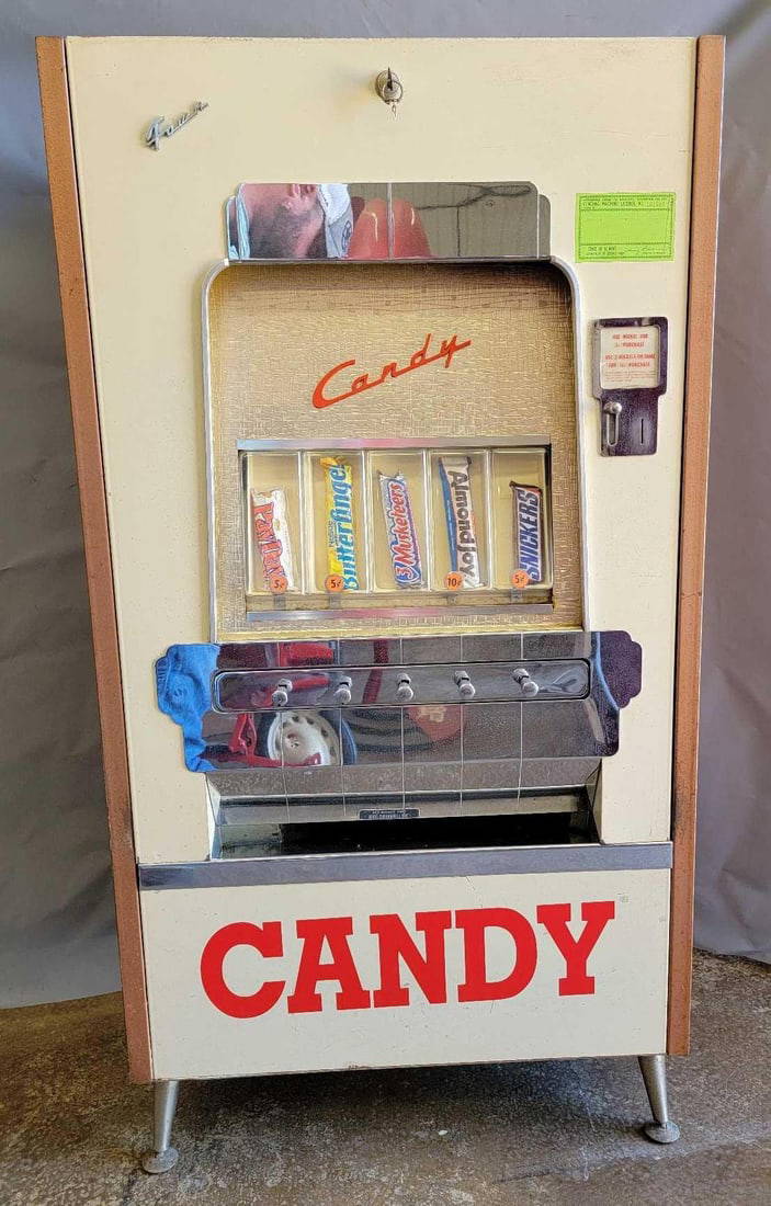 Vintage Fawn Coin Operated Candy Vending Machine Auction