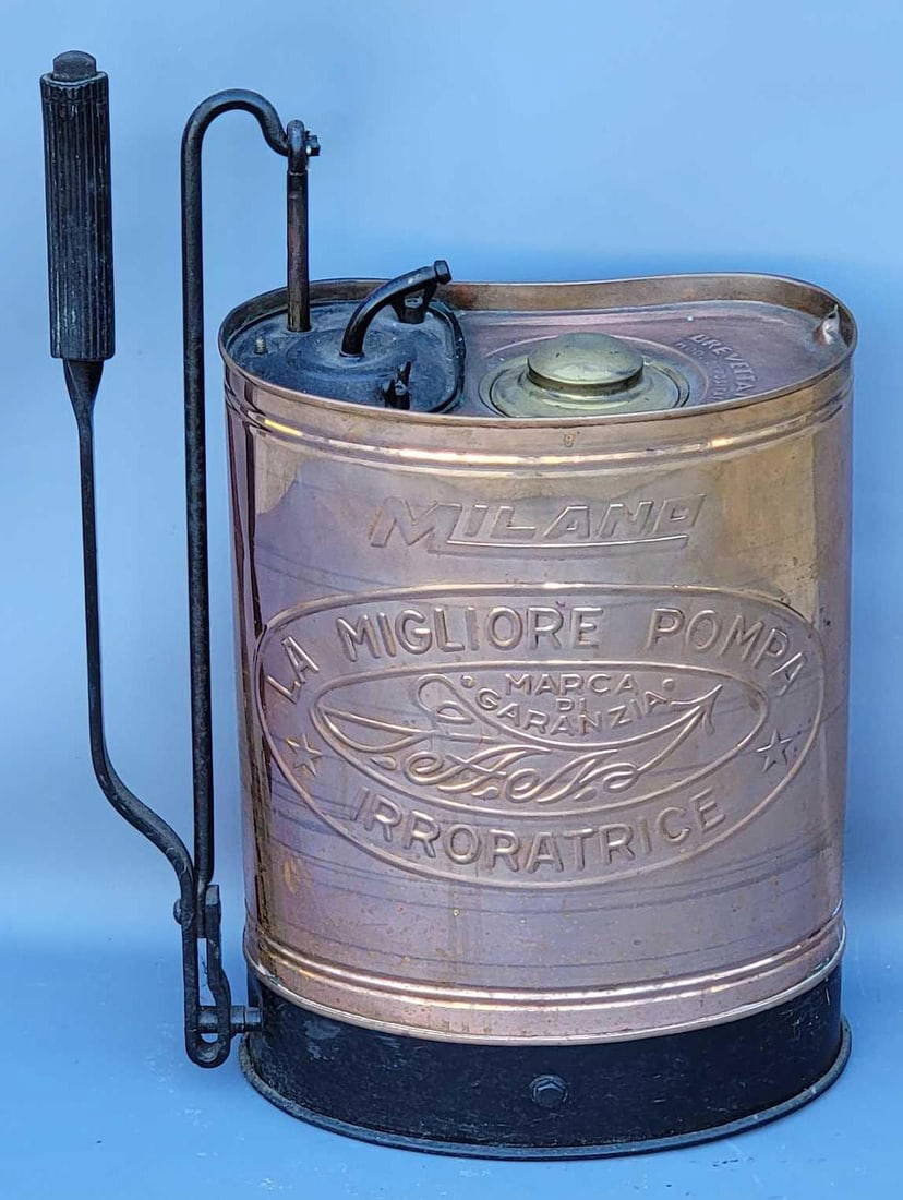 Vintage Italian Copper Hand Pump Garden Sprayer Auction