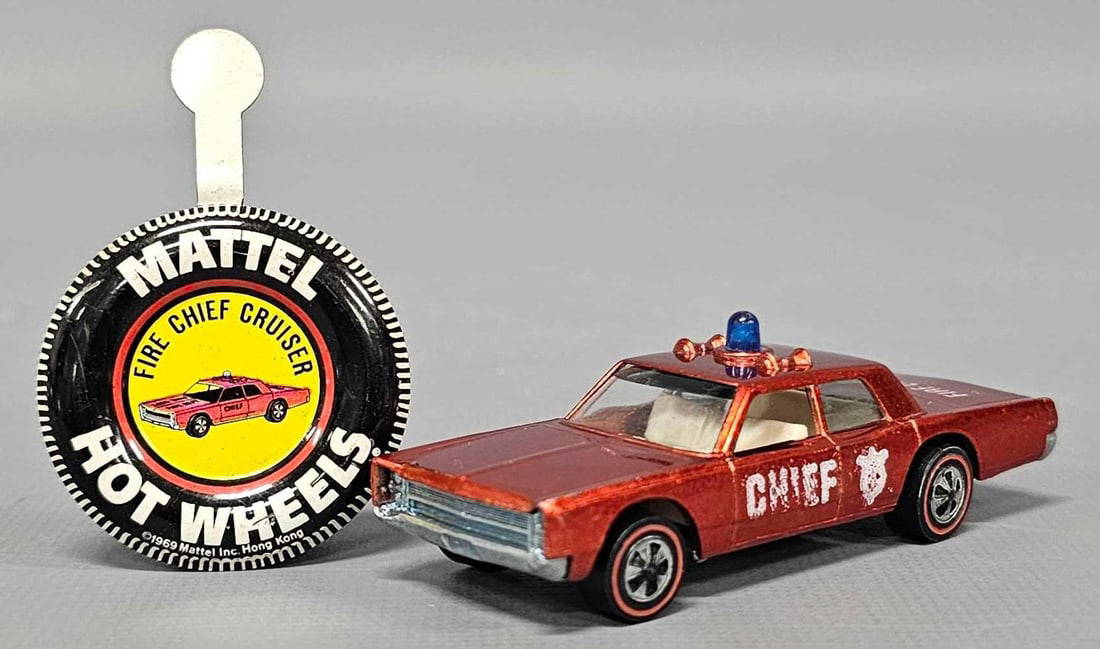 Nice Redline Hot Wheels Fire Chief Cruiser With Button Auction