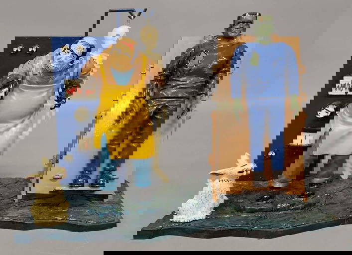 Built Up Aurora Monster Scenes Frankenstein With Dr Deadly