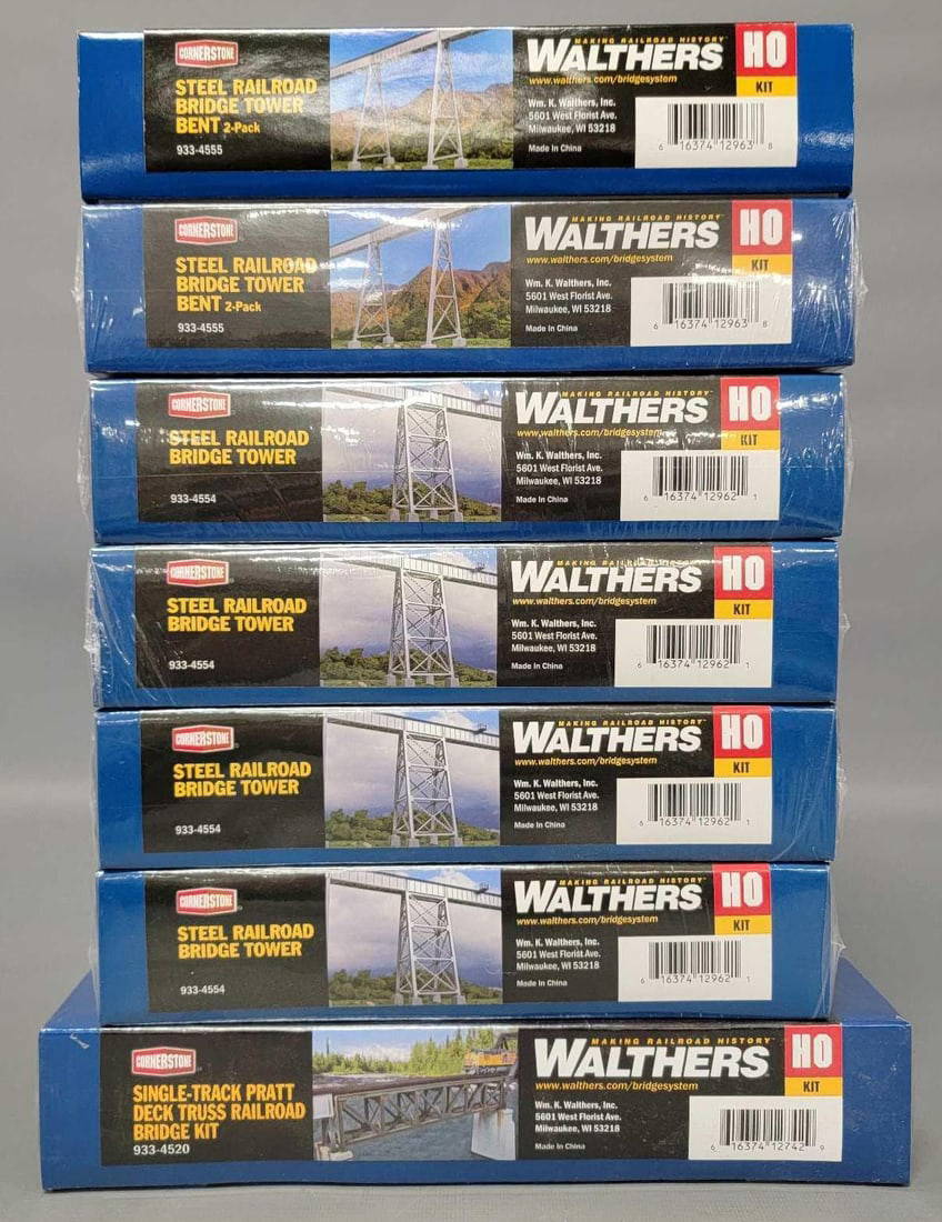 Seven Factory Sealed Walthers Cornerstone Bridge And Tower Building ...