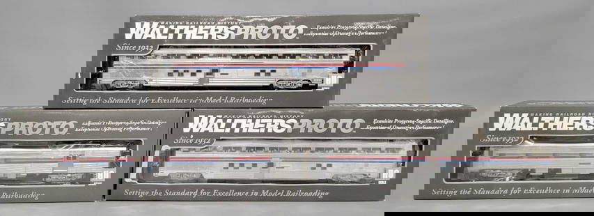 Three Different Style Walthers Proto Ho Box Cars In Original Boxes Auction