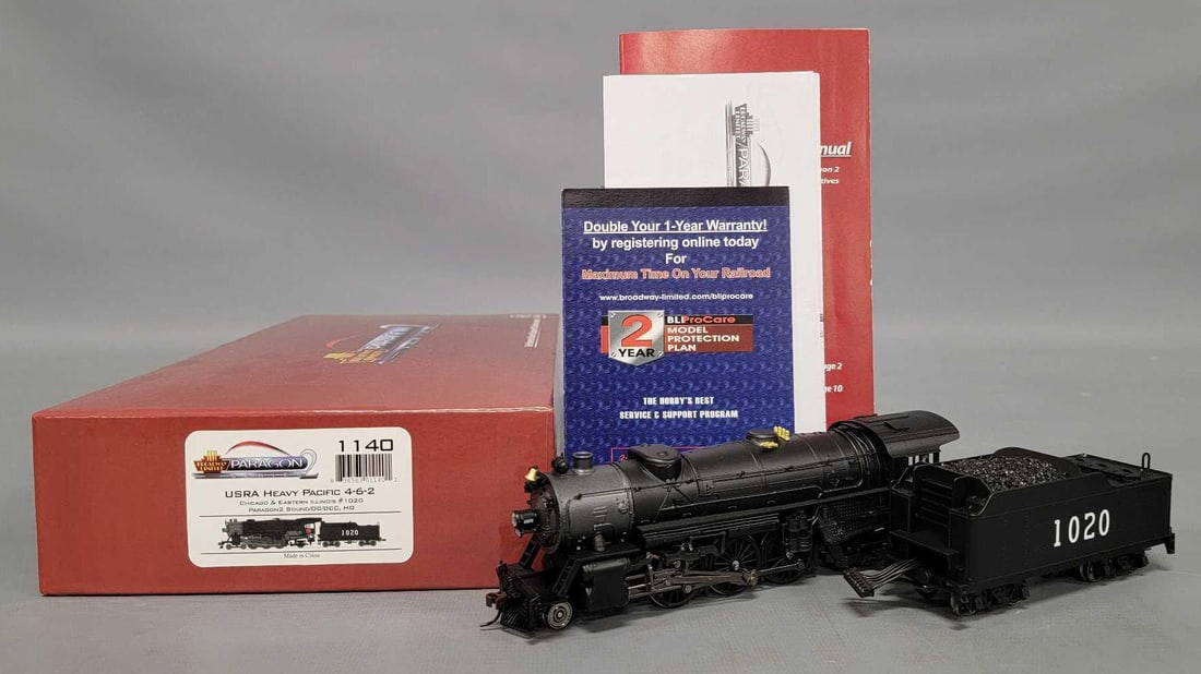 Broadway Limited Ho Scale Usra C&ei #1020 Heavy Pacific 4-6-2 Steam ...