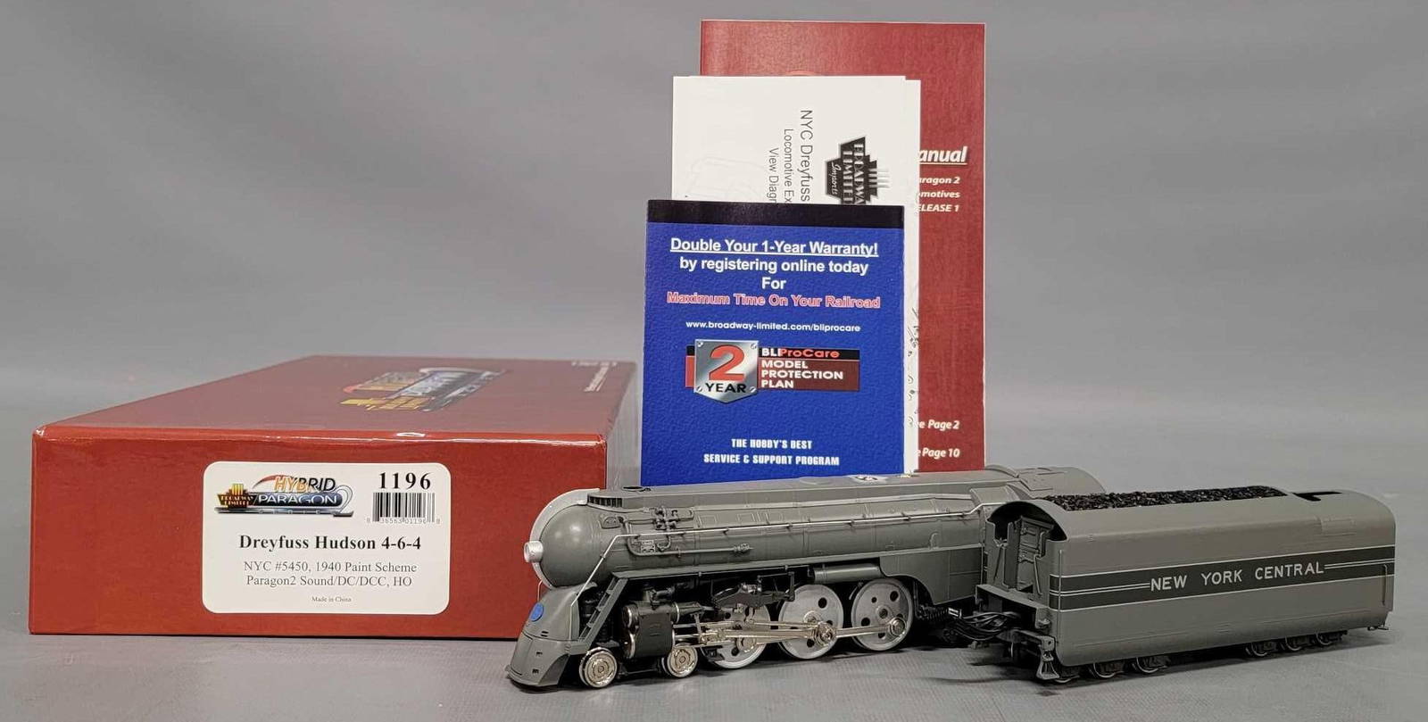Broadway Limited Ho Scale #5450 Dreyfuss 4-6-4 Hudson Steam Locomotive ...