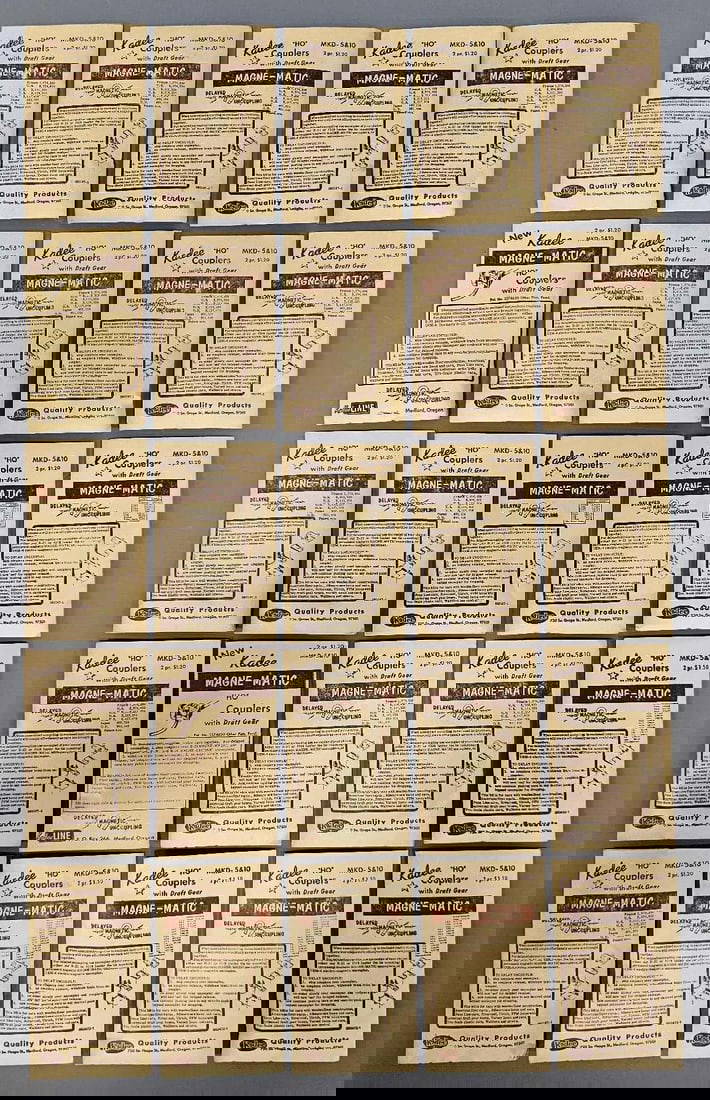Twenty Five (25) Packs Of Kadee Ho 5 & 10 Magne-matic Couplers With ...
