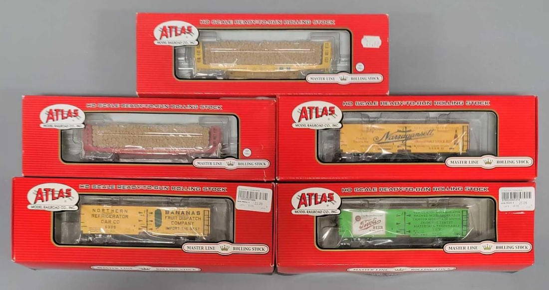 Five Atlas Ho Scale 40' Wood Reefers In Original Boxes Auction