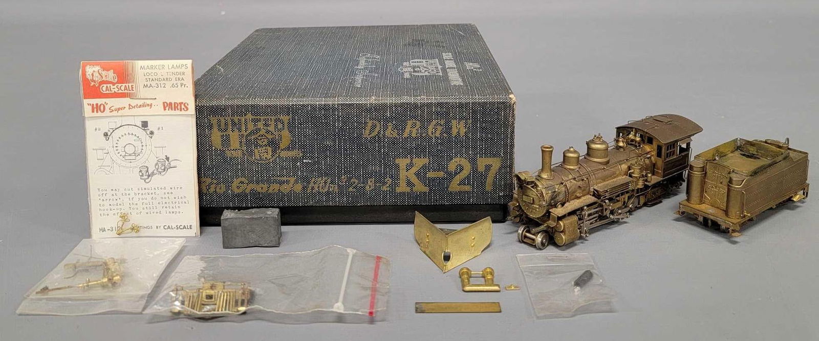 United Models Hon3 Brass D&rgw K-27 2-8-2 Steam Locomotive In Original ...