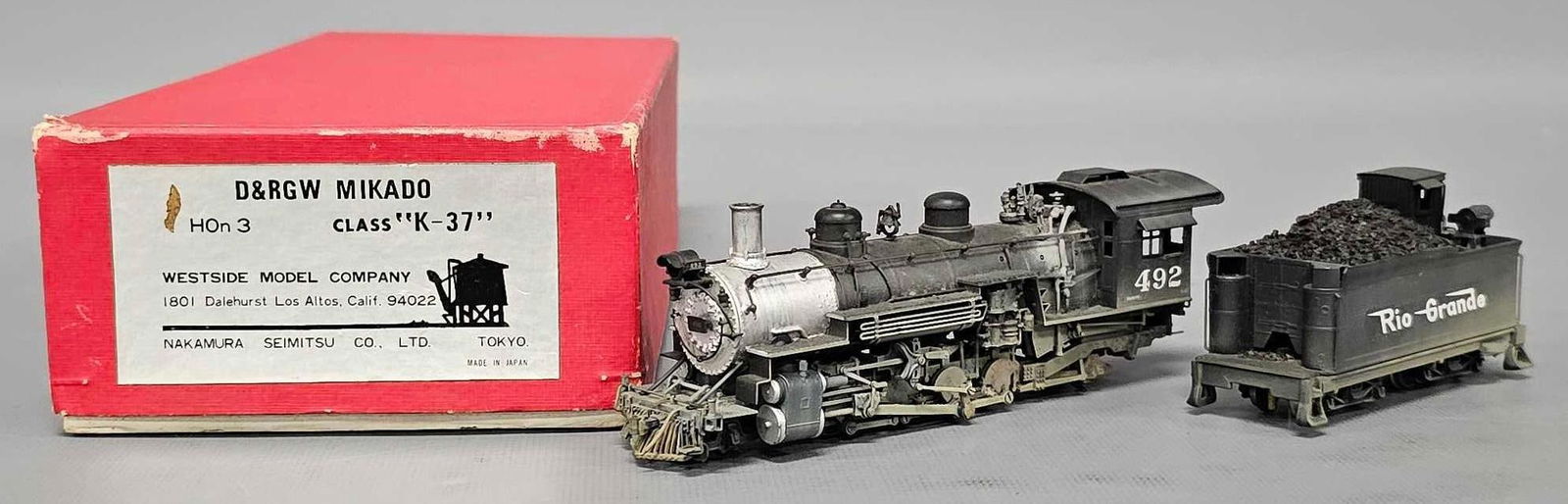 Westside Model Co Hon3 Brass D&rgw K-37 Mikado Steam Locomotive In ...