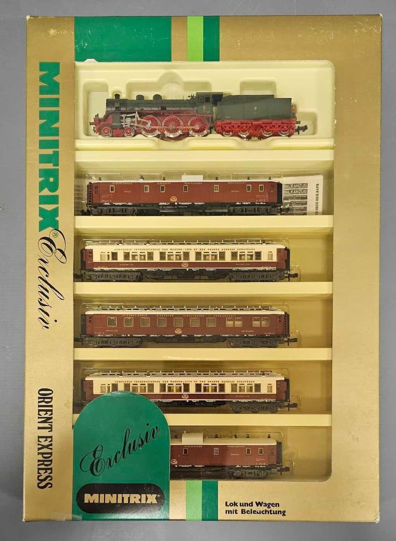 Minitrix Exclusive N Scale Orient Express Steam Passenger Set In ...