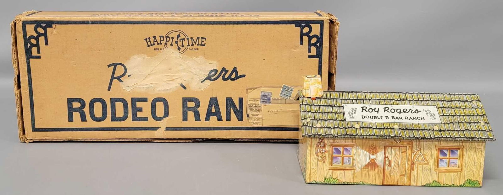 Marx Roy Rogers Rodeo Ranch Playset In Original Box 3992 Auction