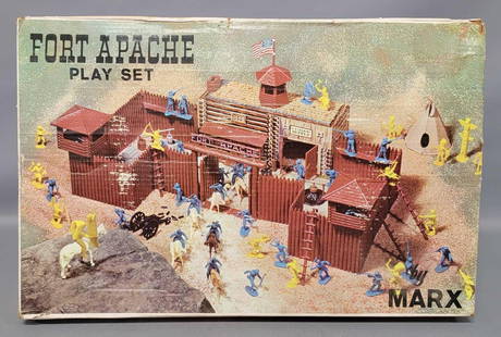Marx Rin Tin Tin At Fort Apache Playset In Original Box 3628 Auction