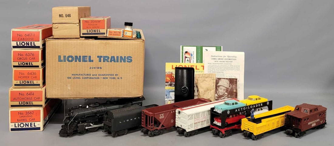 Boxed Lionel Postwar O 2261ws Steam Freight Set With Killer Boxes Auction