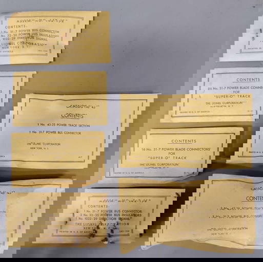 Group Of Lionel Postwar Super O Packets