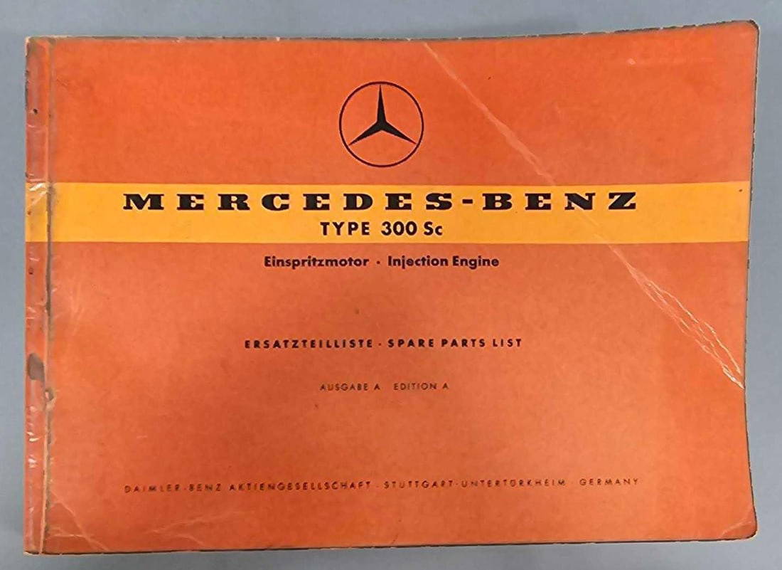 1956 Mercedes-benz 330 Sc Original Service Manual Auction