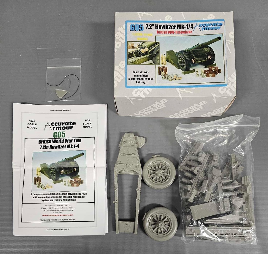 1:35 Accurate Armour 7.2 Inch Howitzer Mk-1/4 British Ww Ii Howitzer ...