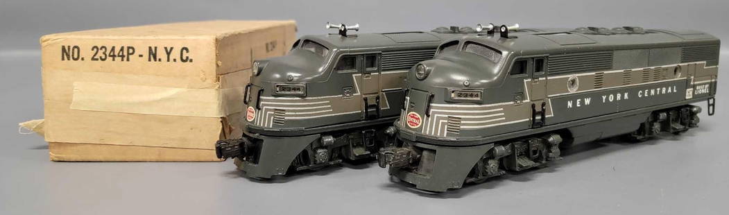 Lionel Postwar O 2383 Santa Fe F-3 Aa Diesel Locomotive Set In Original ...