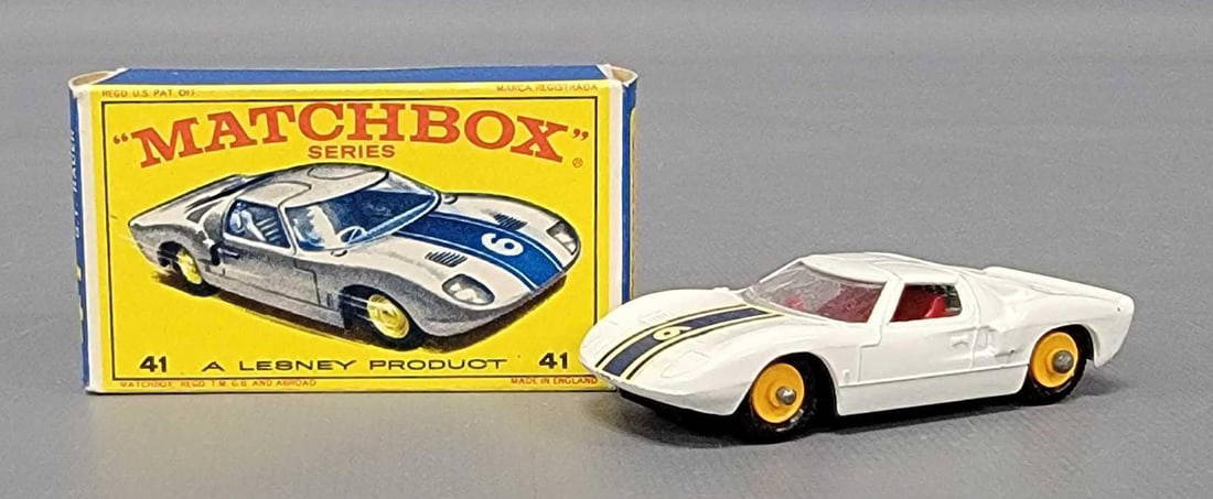 Lesney Matchbox Series 41 Ford Gt Racer In A E4 Box