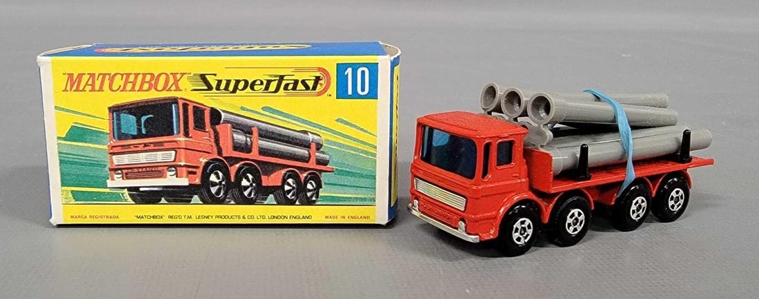 Matchbox Transitonal Superfast 10 Pipe Truck In A F1 Box Auction