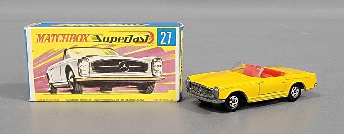 Matchbox Superfast 27 Yellow Mercedes 230 Sl In F1 Box Auction