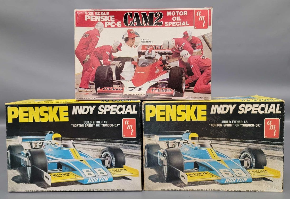 Three Amt 1/25 Penske Indy 500 Cars Kits 3000 And Two T264 In Original ...