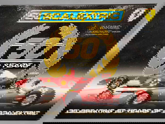 Scalextric Celebrating 50 Years Of Scalextric Slot Cars In Original Box