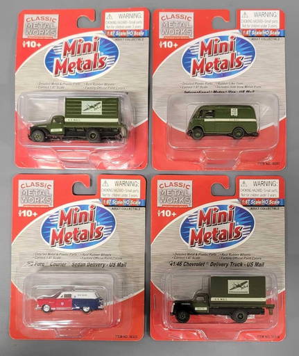 Four Ho Scale Mini Metals On Blister Cards
