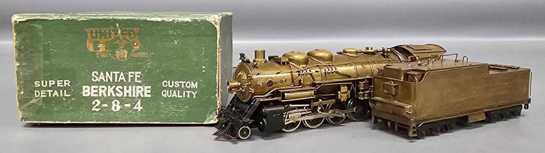 United Ho Scale Brass Santa Fe 2 8 4 Berkshire Steam Locomotive In ...