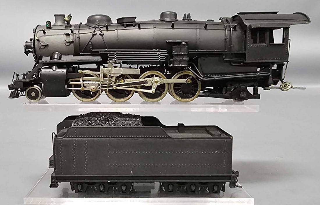 Japan Ho Brass 2-8-2 Santa Fe Steam Locomotive And Tender Auction