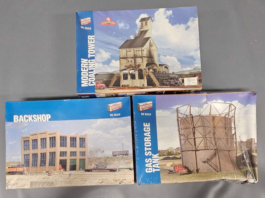 Three Factory Sealed Walthers Ho Cornerstone Structure Kits Auction