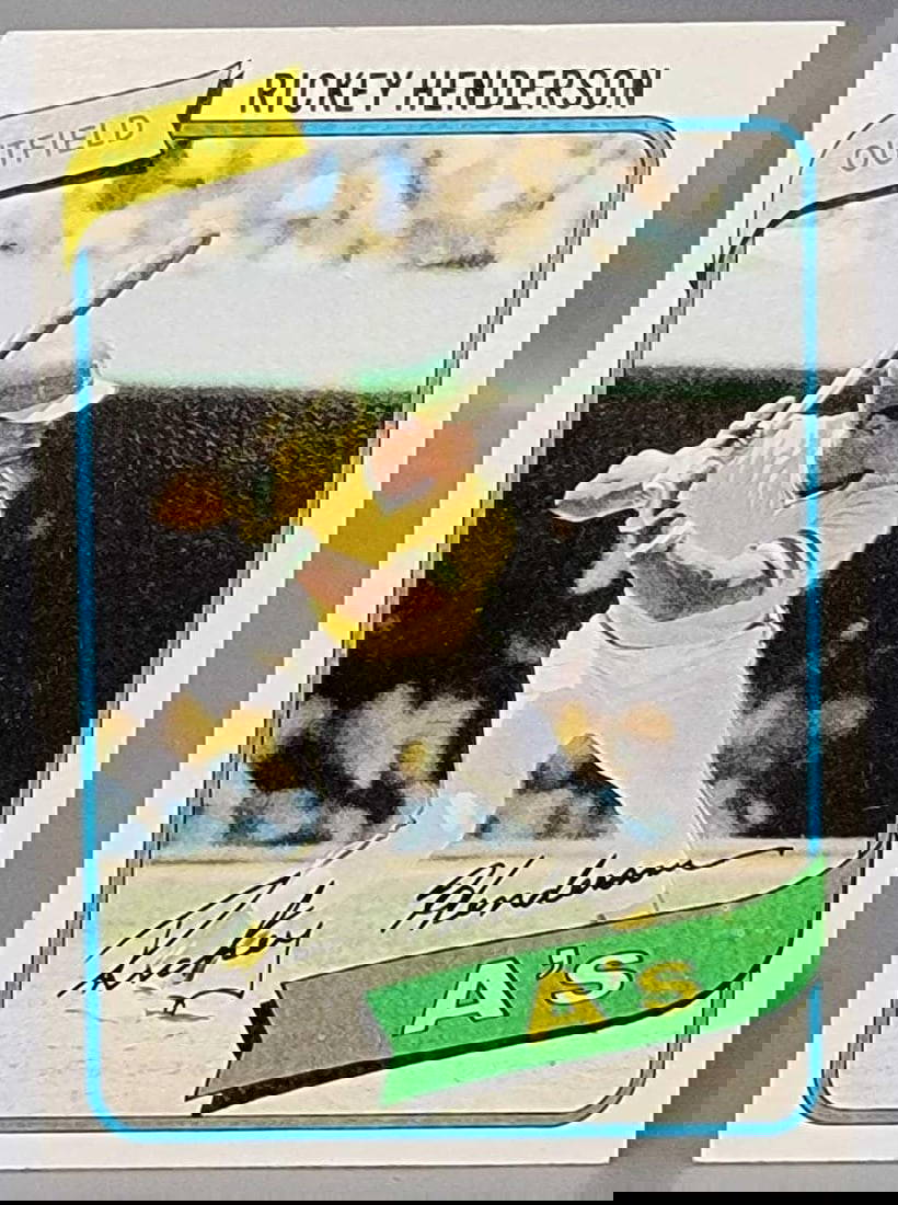 1980 Topps #482 Rickey Henderson Rookie Card Hof Auction