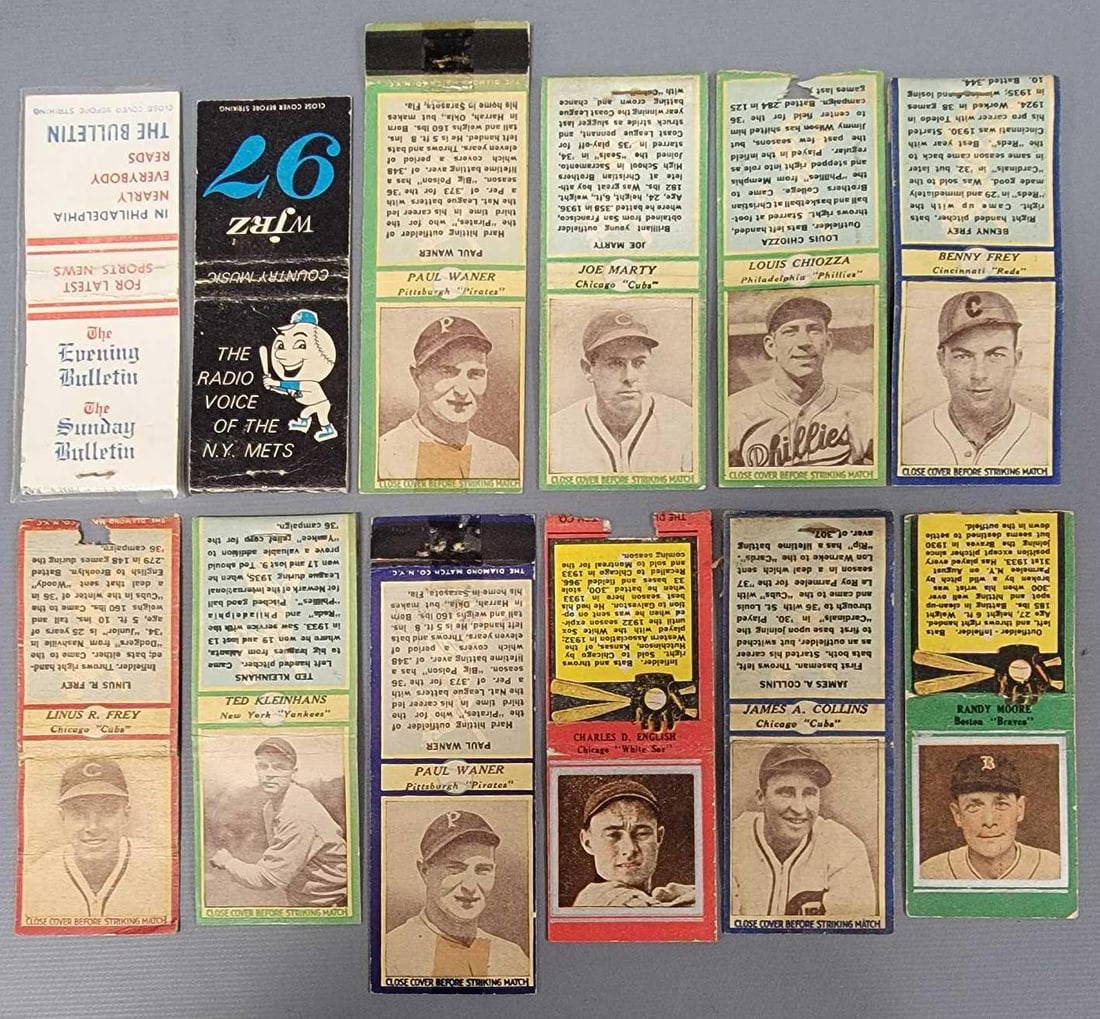 Collection Of Diamond Match Co And Others Baseball Matchbooks Auction