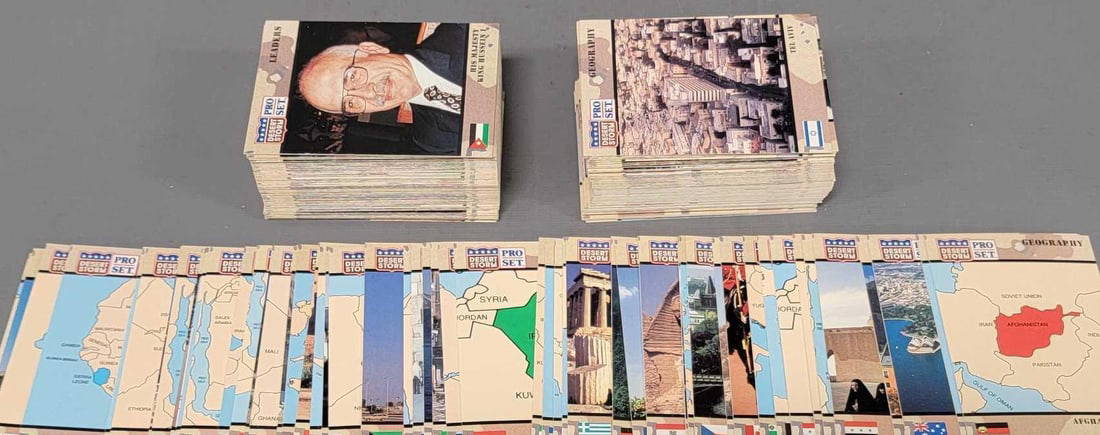 Pro Set Desert Storm Trading Card Set With Saddam Hussein Rookie Card