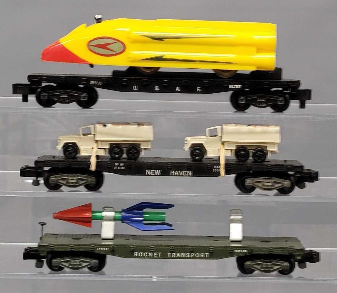Three American Flyer S Gauge Military Flat Cars Auction