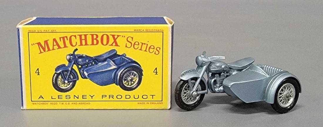 Matchbox 4 Triumph Motorcycle And Sidecar In Original Box Auction