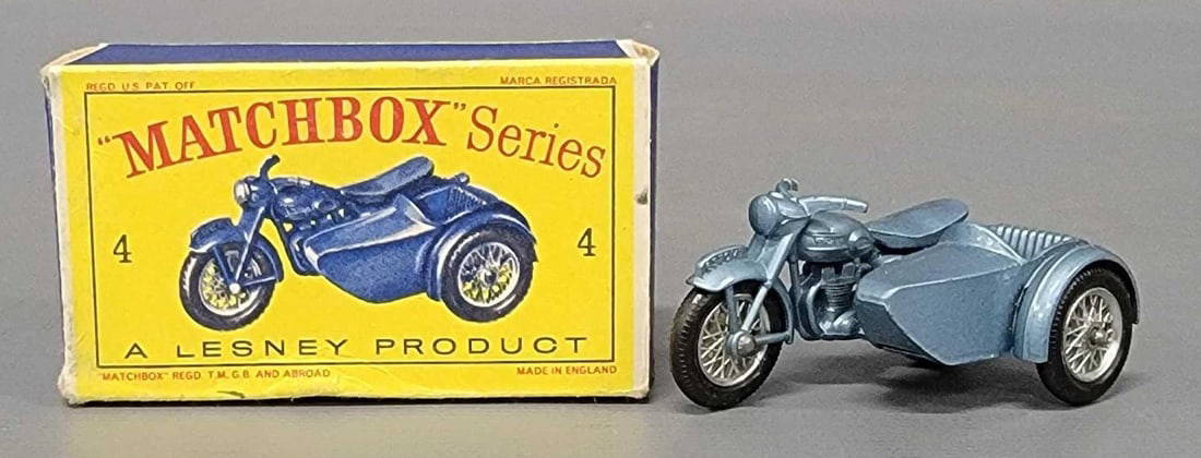 Matchbox 4 Triumph Motorcycle And Sidecar In Original Box Auction