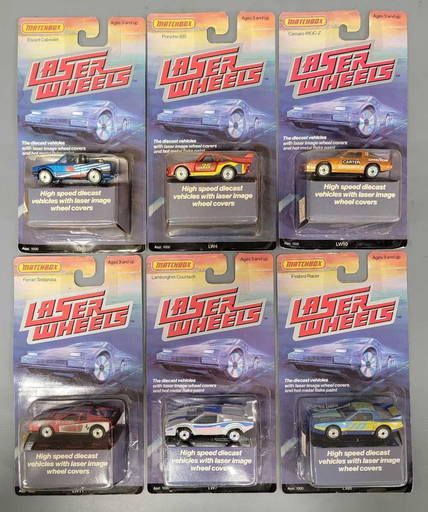 Six Matchbox Laser Wheels In Blister Packs