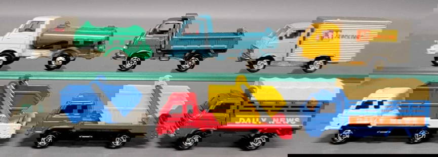 Five Tomica Die Cast Trucks And Buses