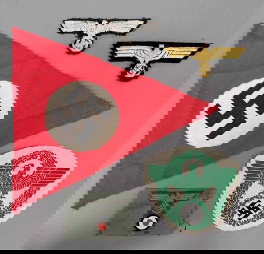 Five Wwii German Patches And Pennant