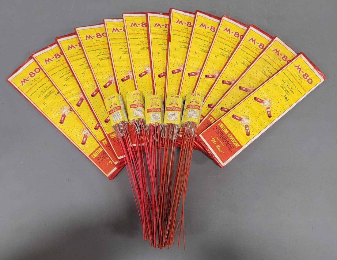 Thirteen Packs Of M-80 Firecrackers With 100 Per Pack Plus More Auction
