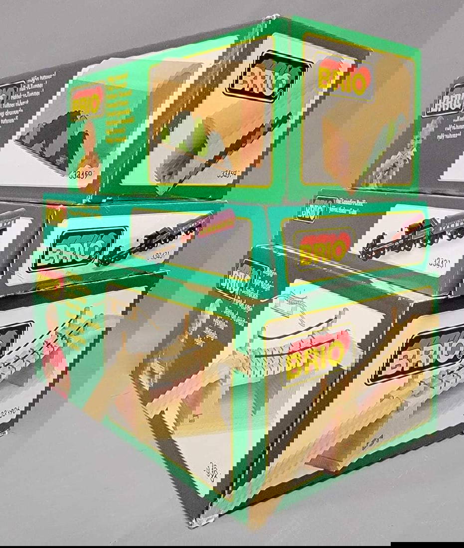 Brio Royal Hudson Train With Rope Bridge And Tall Tunnel In Original ...