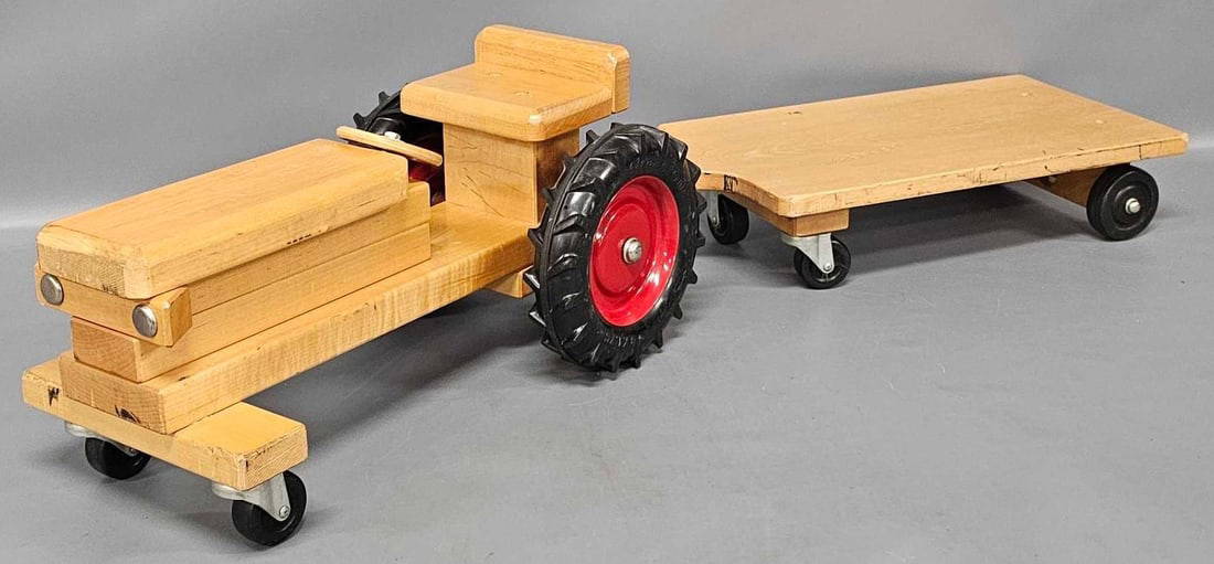 Vintage Community Playthings Ride On Tractor With Trailer
